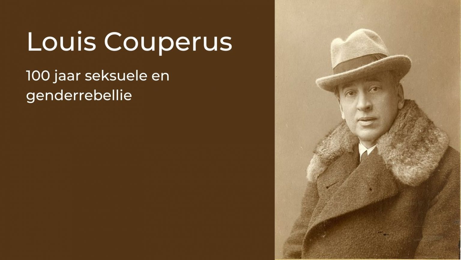Registratie lezing ‘Louis Couperus: 100 jaar seksuele en genderrebellie ...